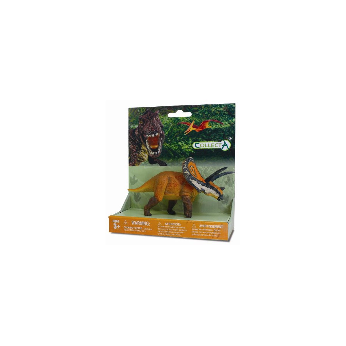 Figurina pe platforma dinozaur Torosaurus pictata manual XSPP Collecta